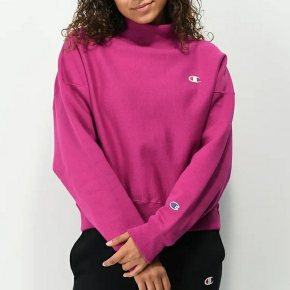 Champion | Tops | Uo Champion Reverse Weave Mock Neck Cropped ...